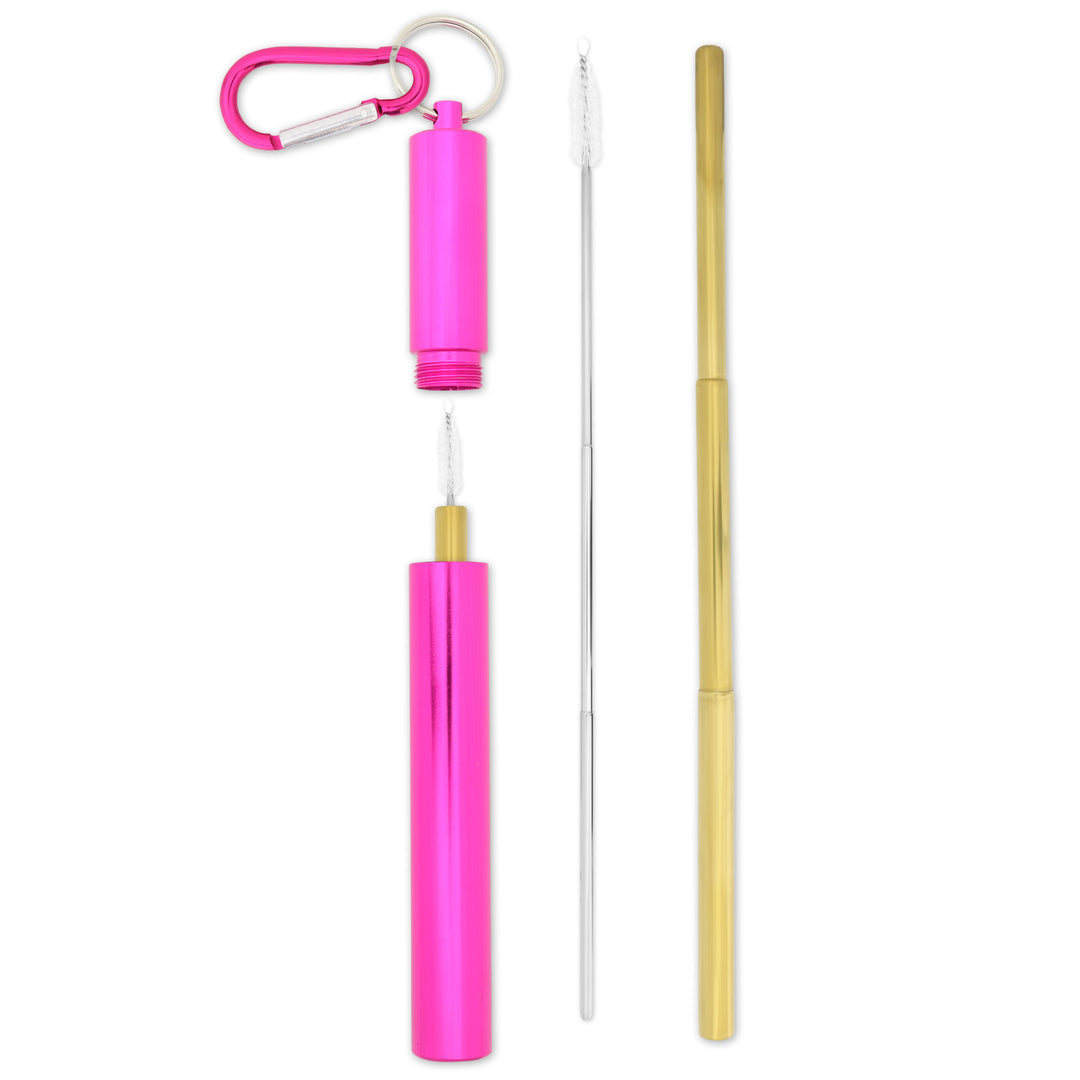 Telescopic Straw (Pink) – Forked Again